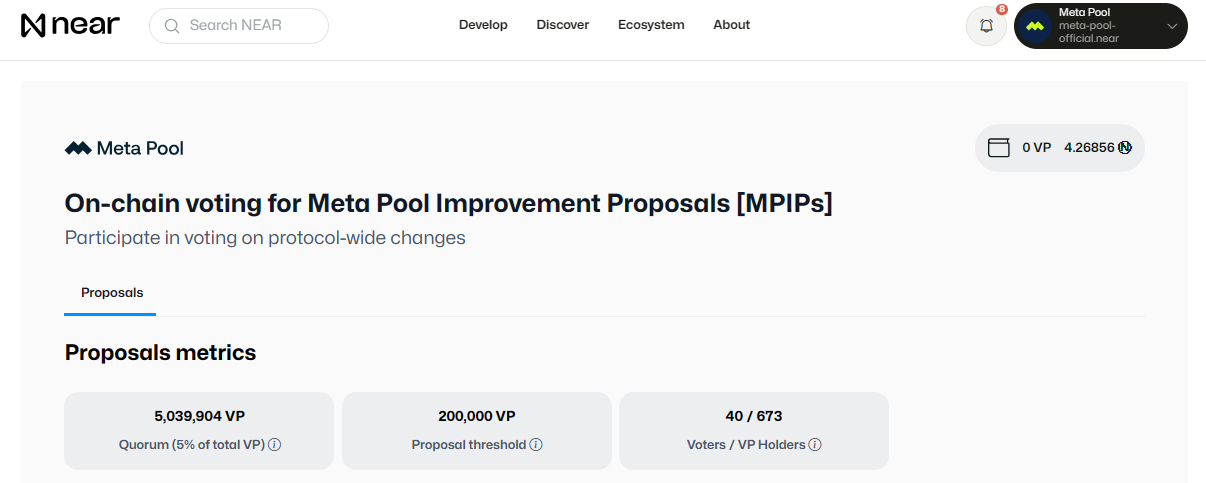 Meta Pool, Module 5 - Meta Pool Improvement Proposals - Learn NEAR Club